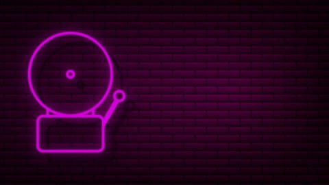 Ringing Classic Electric Bell Hand Gold Stock Footage Video (100% ...