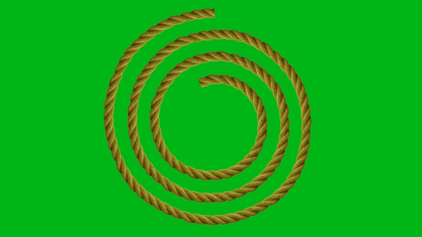 spiral rope motion graphics green screen Stock Footage Video (100% ...