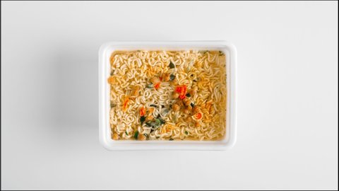 Chinese Instant Noodles Animation Video Stop Stock Footage Video (100% ...