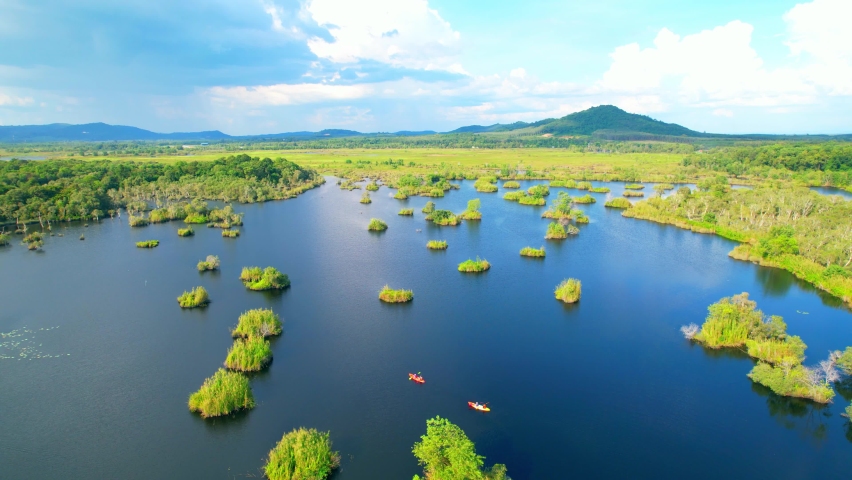 4k aerial view drone wetlands various Stock Footage Video (100% Royalty ...