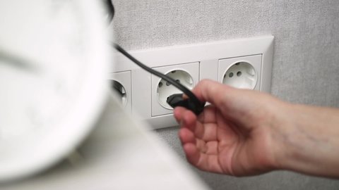 Hand Pull Out Cable Into Wall Stock Footage Video (100% Royalty-free ...
