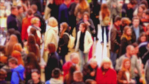 Crowd People Visiting Exhibition Bright Demiseason Stock Footage Video ...