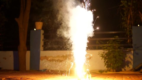 Kids Enjoying Festival By Lighting Firecrackers Stock Footage Video ...