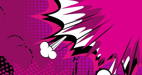 Animated Pop Art Background Cartoon Comic Stock Footage Video (100% ...