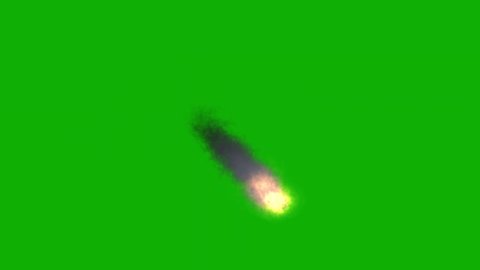 Falling Meteor Motion Graphics Green Screen Stock Footage Video (100% ...