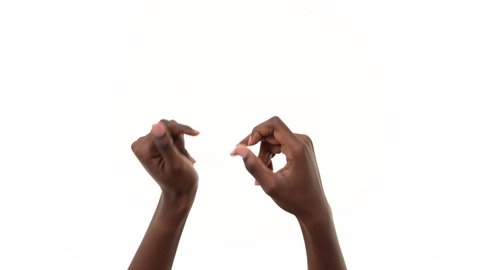 Close Two Hands Black Woman Snapping Stock Footage Video (100% Royalty ...