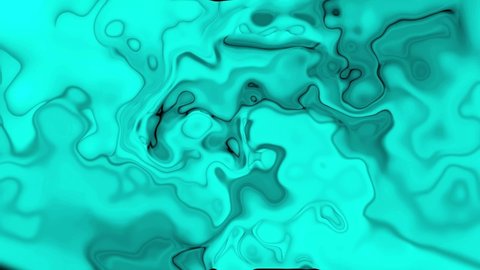 Animated Cyan Color Smoky Liquid Abstraction Stock Footage Video (100% ...