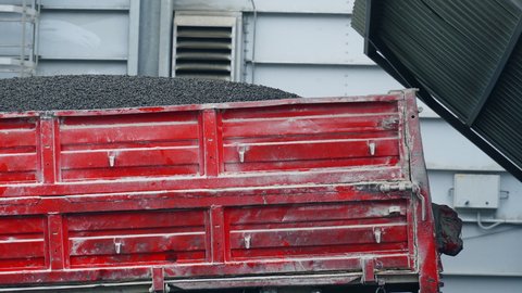 Freight Car Pellets Cargo Truck Unloads Stock Footage Video (100% ...