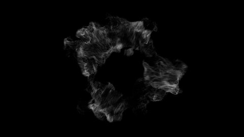 Circle Smoke Effect Smoke Fading Realistic Stock Footage Video (100% ...