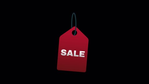 Animated Sale Tag Icon Designed Flat Stock Footage Video (100% Royalty ...