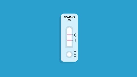 Covid19 Antigen Test Positive Animationmotion Animation Stock Footage ...