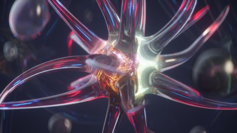 Neuron Nerve Cell Electricity Sparks Neuroscience Stock Footage Video ...