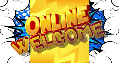 Online Welcome Motion Poster 4k Animated Stock Footage Video (100% ...
