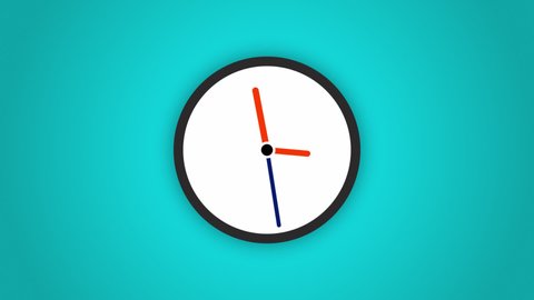 Timelapse 2d Clock Animated Stopwatch Animated Stock Footage Video (100 ...