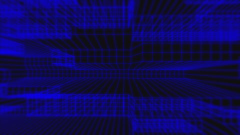 Retro Blue Wireframe Grid Motion Background Stock Footage Video (100% ...