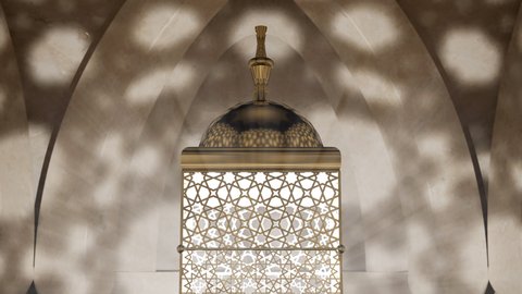 Arabian Shadow Lamp Casting Shadows 3d Stock Footage Video (100% ...