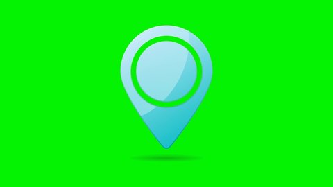 Location Cursor On Green Screen Location Stock Footage Video (100% ...