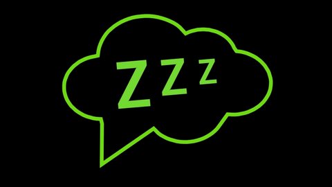 Neon Zzz Text On Text Bubble Stock Footage Video (100% Royalty-free ...