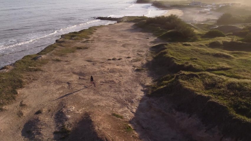 aerial orbit shot photographer on big Stock Footage Video (100% Royalty ...