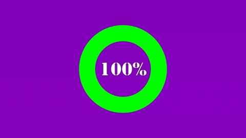 Radial Circular Progress Bars Green Colored Stock Footage Video (100% ...