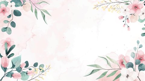 Hand Drawn Animation Floral Background Colourful Stock Footage Video ...