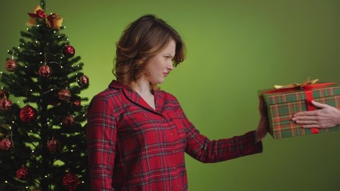 Angry Scared Girl Refusing Gift Fighting Stock Footage Video (100% ...