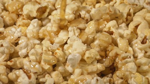 Liquid Butter Put On Golden Popcorn Stock Footage Video (100% Royalty ...