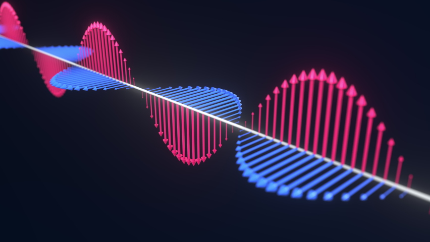 electromagnetic wave visualization physics related conceptual Stock ...