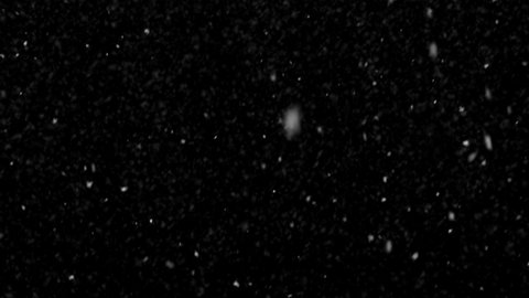 Natural Snow Falling Isolated On Black Stock Footage Video (100% ...