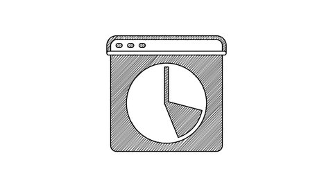 Black Line Graph Chart Diagram Infographic Stock Footage Video (100% ...
