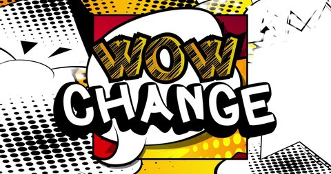 Wow Change Motion Poster 4k Animated Stock Footage Video (100% Royalty ...
