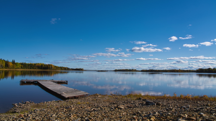 timelapse matagami lake baie james quebec Stock Footage Video (100% ...
