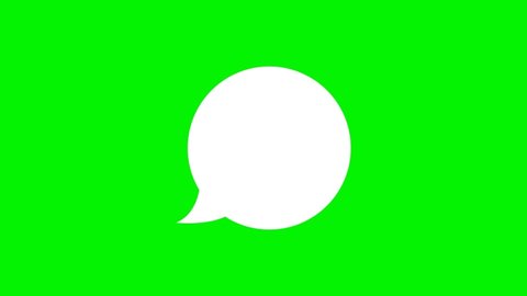 Chat Bubbles On Green Screen Speech Stock Footage Video (100% Royalty ...