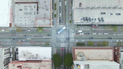 Aerial View Downtown Los Angeles Drone Stock Footage Video (100% ...
