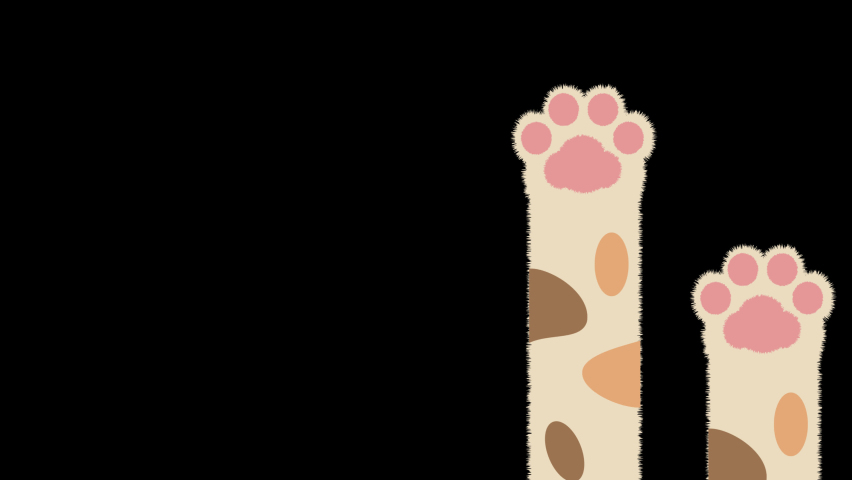 animation cat's hand scratching transparent Stock Footage Video (100% ...