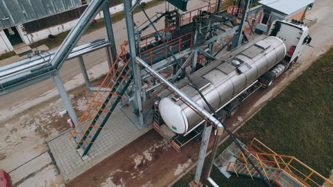 Tanker Truck Loading Station Stock Footage Video (100% Royalty-free ...