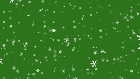 Falling Snow On Green Screen Animation4k Stock Footage Video (100% ...