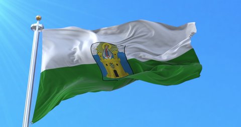 Medellin City Flag Antioquia Colombia Loop Stock Footage Video (100% ...