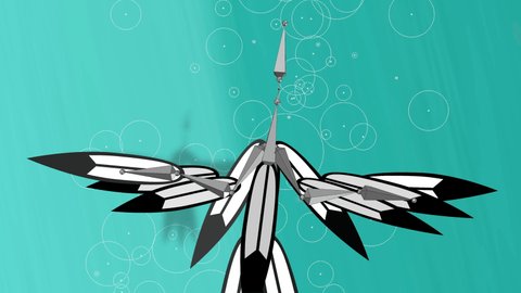 3d Animation Robotic Bird Stork Flying Stock Footage Video (100% ...