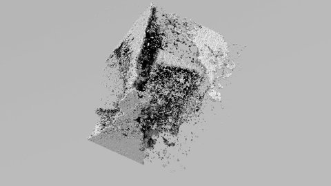 3d Render Monochrome Abstract Art 3d Stock Footage Video (100% Royalty ...