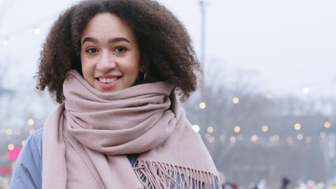 Portrait Beautiful Young Millennial Female Model Stock Footage Video ...