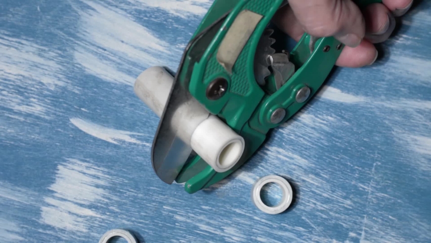 Scissors Cutting Plastic Pipes Stock Video Footage - 4K and HD Video ...