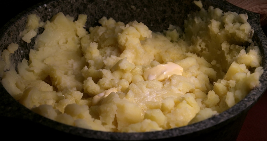 Mashed Potato White Background Stock Video Footage - 4K and HD Video ...