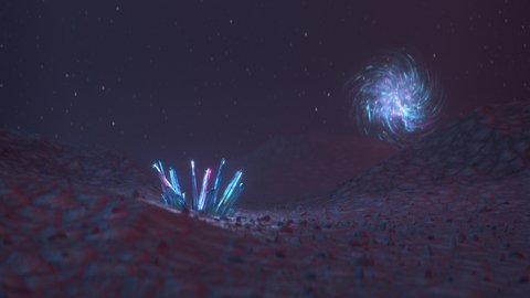 Minerals On Alien Planet Futuristic Scifi Stock Footage Video (100% ...