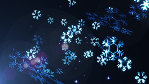 Snow Flake Particle Loop Animation Stock Footage Video (100% Royalty ...