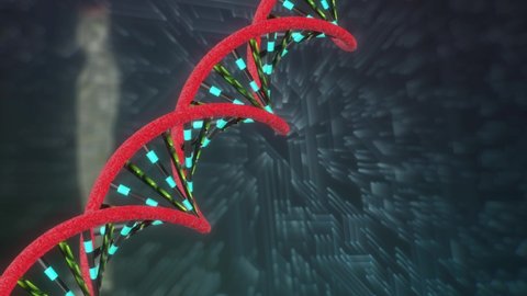 3d Rendered Looping Animation Rotating Dna Stock Footage Video (100% ...