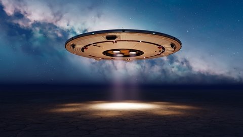 Alien Invasion Circular Silhouette Shiny Metal Stock Footage Video (100 ...