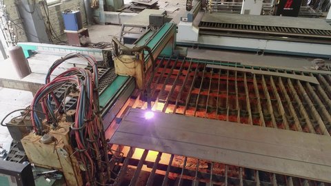 Gas Welding Cnc Machine Top View Stock Footage Video (100% Royalty-free ...