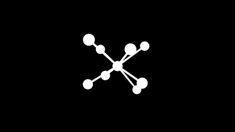 Icon Loop Animation Molecules Revolving Around Stock Footage Video (100 ...