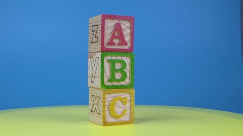 Abc Alphabet Stack Together Education Concept Stock Footage Video (100% ...